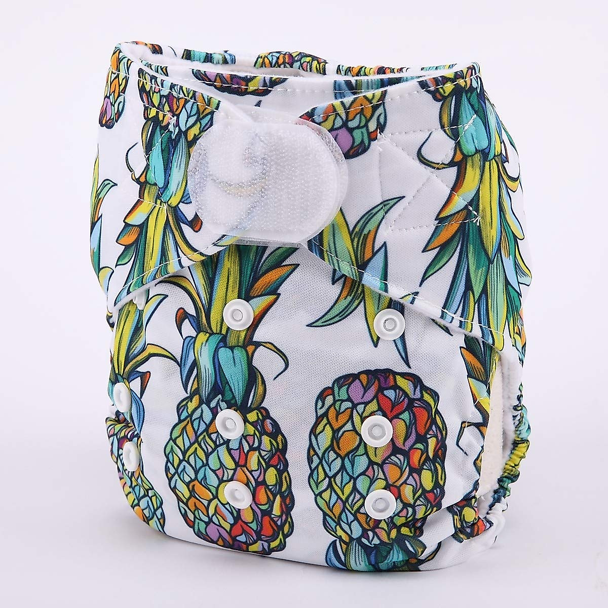 Baby Pocket Cloth Diaper Nappy Hook and Loop (Pineapples)