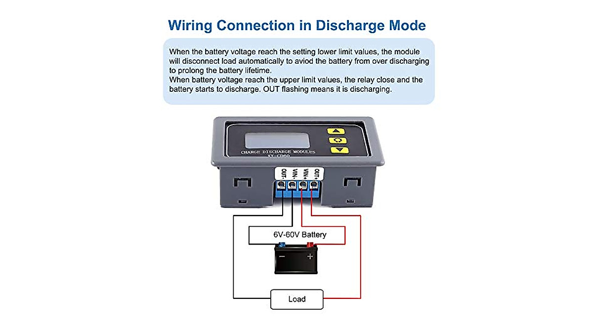 Low Voltage Disconnect Module for 6-60V Batteries | ICStation 20A Control