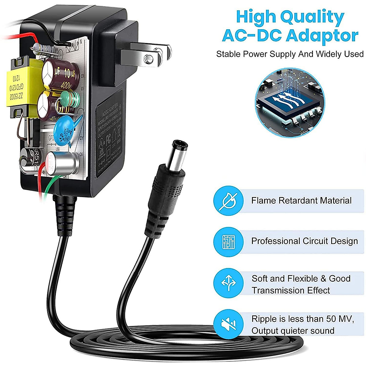 Replacement Hypervolt GO Charger 18V AC Adapter Compatible with Hyperice Hypervolt GO 55000 001-00,Hypervolt Go 2 55200 001-00 Massage Gun Power Cord Supply