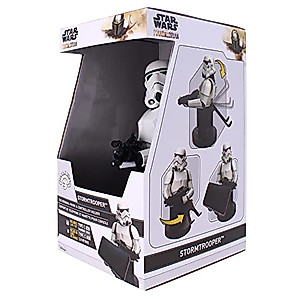 Exquisite Gaming: The Mandalorian: Imperial Stormtrooper -Star Wars Mobile Phone & Gaming Controller Holder, Device Stand, Cable Guys, Licensed Figure