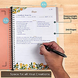 Blank Recipe Book to Write in Your Own Recipes with Kitchen Conversion Chart Magnet, Store 240 Recipes in This 30 Ring Binder with 8 Dividers