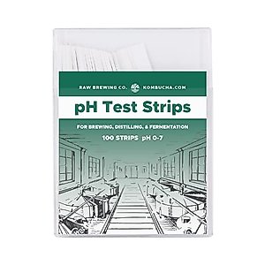 Kombucha.com pH Test Strips for Brewing, Distilling, and Fermentation (100 Test Strips, 0-7 pH Range)