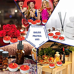 50Pack Tealight Candles,Unscented Tea Lights Candles, White, Smokeless, Dripless & 6Hours Burn Time Long Burning Paraffin Tea Candles for Home, Romantic Decor，Pool, Shabbat, Weddings & Emergencies