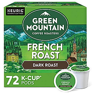 Green Mountain Coffee Roasters French Roast, Single-Serve Keurig K-Cup Pods, Dark Roast Coffee, 72 Count (6 x 12 count boxes)