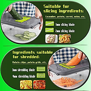 【Upgraded】 Vegetable Chopper, Onion Chopper, Mandolin Slicer,Pro 20 in 1professional food Choppermultifunctional Vegetable Chopper and Slicer, Dicing Machine, AdjustableVegetable Cutter With Container