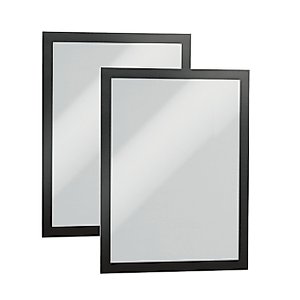 DURABLE Self-Adhesive Magnetic DURAFRAME Document Sign Holder, Letter-Size 8-1/2" x 11", Black, 2 Pack (476801)