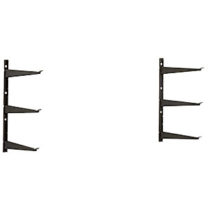 Everbilt Heavy-Duty Matte Black Wall Mounted 3-Tier Storage Rack