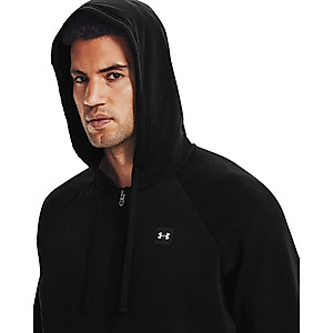 Under Armour Men's UA Rival Fleece Full Zip Hoodie , Black (001)/Onyx White , XX-Large