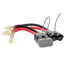 Camco Trac Outdoors High-Current Connector Kit, 8 Gauge | Upgrade Your Trolling Motor Connectors to High-Current 12V or 24V Power | for 60 Amp 12/24/36V Power (69441), Black