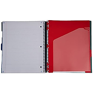 Five Star Advance Spiral Notebook + Study App, 3 Subject, College Ruled Paper, 11" x 8-1/2", 150 Sheets, With Spiral Guard and Movable Dividers, Seaglass Green, 1 Count (73136)