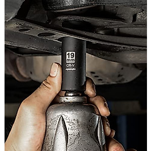 EPAuto 1/2-Inch Drive Metric Deep Impact Socket Set, Cr-V, 6 Points, 11 Sockets