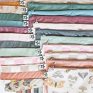 Tiny Twinkle Mess-proof Wet Bags 2 Pack Waterproof and Washable Bag for Travel storage, Stroller, Daycare, Baby Diapers, Yoga, Beach, Pool, Wet Toddler Swimsuits (Slate, Olive)