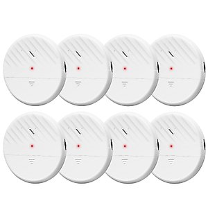 WSDCAM Window Alarm Sensors 125dB Ultra-Slim Wireless Glass Break Detector Vibration Alarm for Home Window and Door Security Glass Break Sensor Alarm - 8 Pack