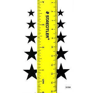 PARITA Small Tattoos Black Night Stars Temporary Tattoo Body Sticker Hand Neck Wrist Art Fashion Tattoo Fake Waterproof Cartoon Stickers for Adult Men Women Kids (Pack 3 PCS.) (06)