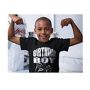 BROOKLYN VERTICAL Boys Short Sleeve T-Shirt Birthday -Video Gamer|Sizes S-XL