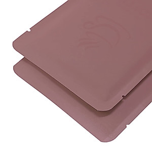 QQ Studio Matte Foil Packaging Bags, Open Top Heat Seal Bags With Optional Coffee Design,10 x12 cm Aluminum Pouches for Beverage Products like Tea, Coffee, and Powders (Brown Coffee Design, 50)