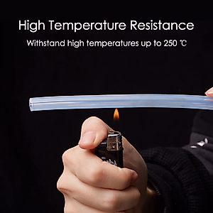 Clear Silicone Hose, FULL JADE 3/8" ID x 1/2" OD Flexible Pure Silicone Hose Tube High Temperature Heat Resistant Food Grade Elastic Rubber Tubing(10 Ft)