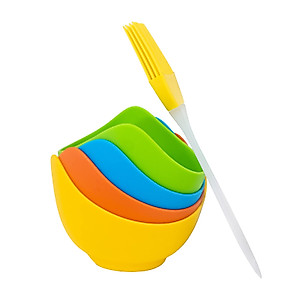 4 Pack Egg Poacher, BPA Free Silicone Egg Poachers, Egg Cups for Air Fryer, Thickened Stable Egg Cooker with Extra Oil Brush