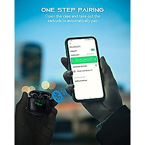 Black Shark Bluetooth Earbuds with 2 Mics Call Noise Canceling, Wireless Earbuds with 24H Playtime for Sport and Work, One-Step Pairing & Smart Touch Control, IPX5 Waterproof, in-Ear Stereo