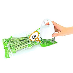 FOSA Reusable Vacuum Food Storage Bags Vacuum Zipper Bag, Small (6 x 10 inches), 20 pack