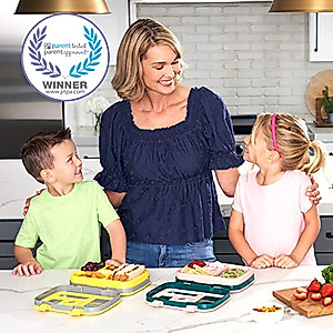 Bentgo® Kids Prints Leak-Proof, 5-Compartment Bento-Style Kids Lunch Box - Ideal Portion Sizes for Ages 3 to 7 - BPA-Free, Dishwasher Safe, Food-Safe Materials (Mermaids in the Sea)