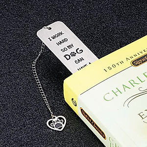 Funny Bookmark Gifts for Women Men Dog Lover Friends Inspirational Birthday Christmas Gift for Coworker Boss Book Lover Bookmark for Dog Mom Dog Dad Stocking Stuffer Valentine for Son Daughter Him Her