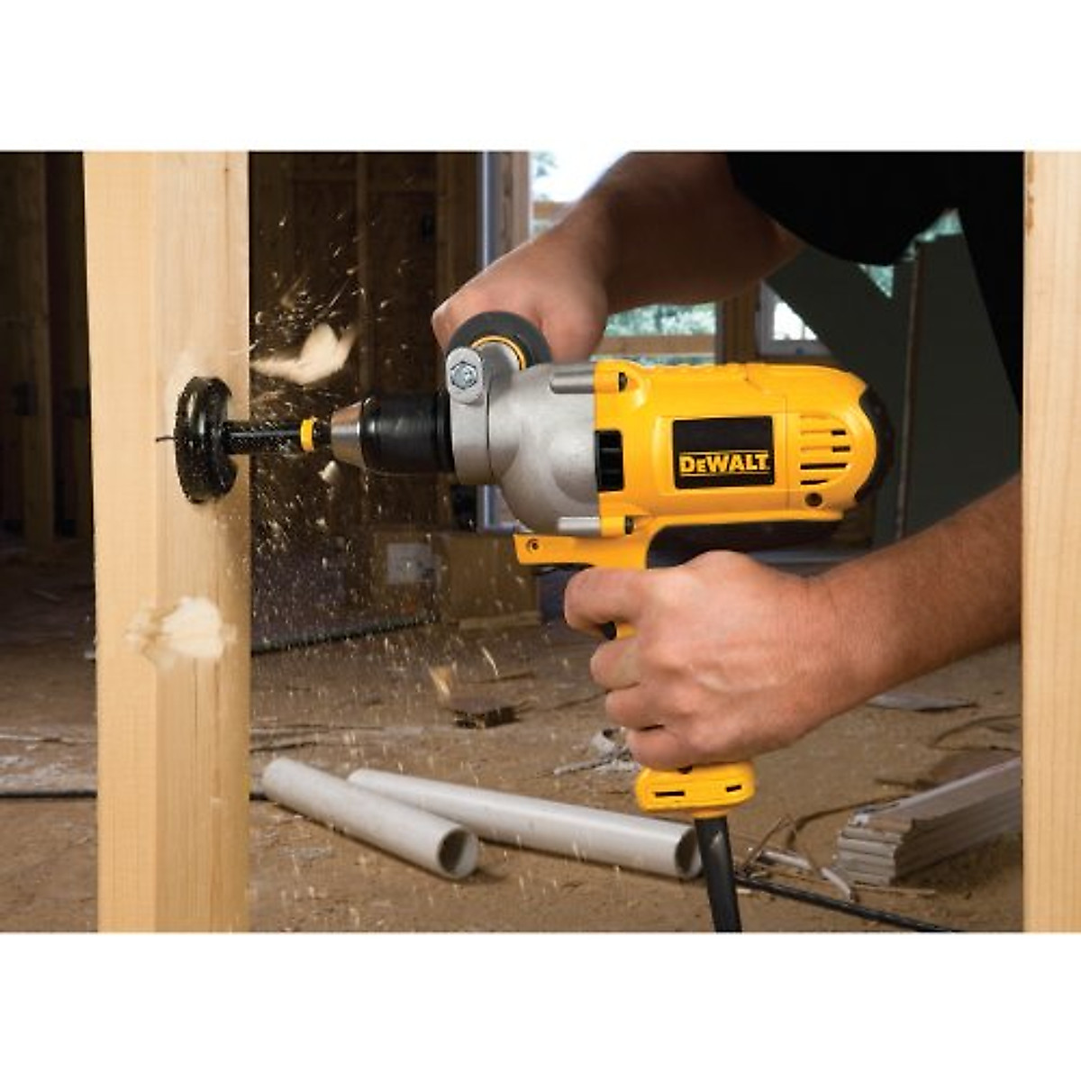 DEWALT Electric Drill, Mid Handle Grip, 1/2-Inch, 10-Amp (DWD215G)