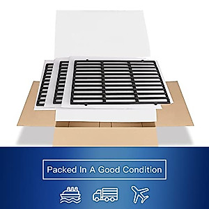 Uniflasy 18.7" Cooking Grates for Weber Genesis II 400 and Genesis II LX 400 Series Gas Grills, Genesis ll LX E-440/S-440, S-410/E-410 Grill Grate Replacement Parts for Weber 66089 66097, Cast Iron