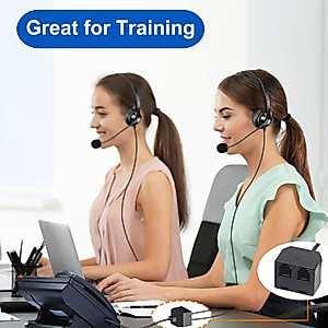 Callez RJ9 Telephone Training Splitter, Compatible with Plantronics, Mitel, Cisco, Yealink, Avaya, Polycom, ShoreTel, NEC, Aastra, Nortel, GE and Other IP Phones, Easy to Use