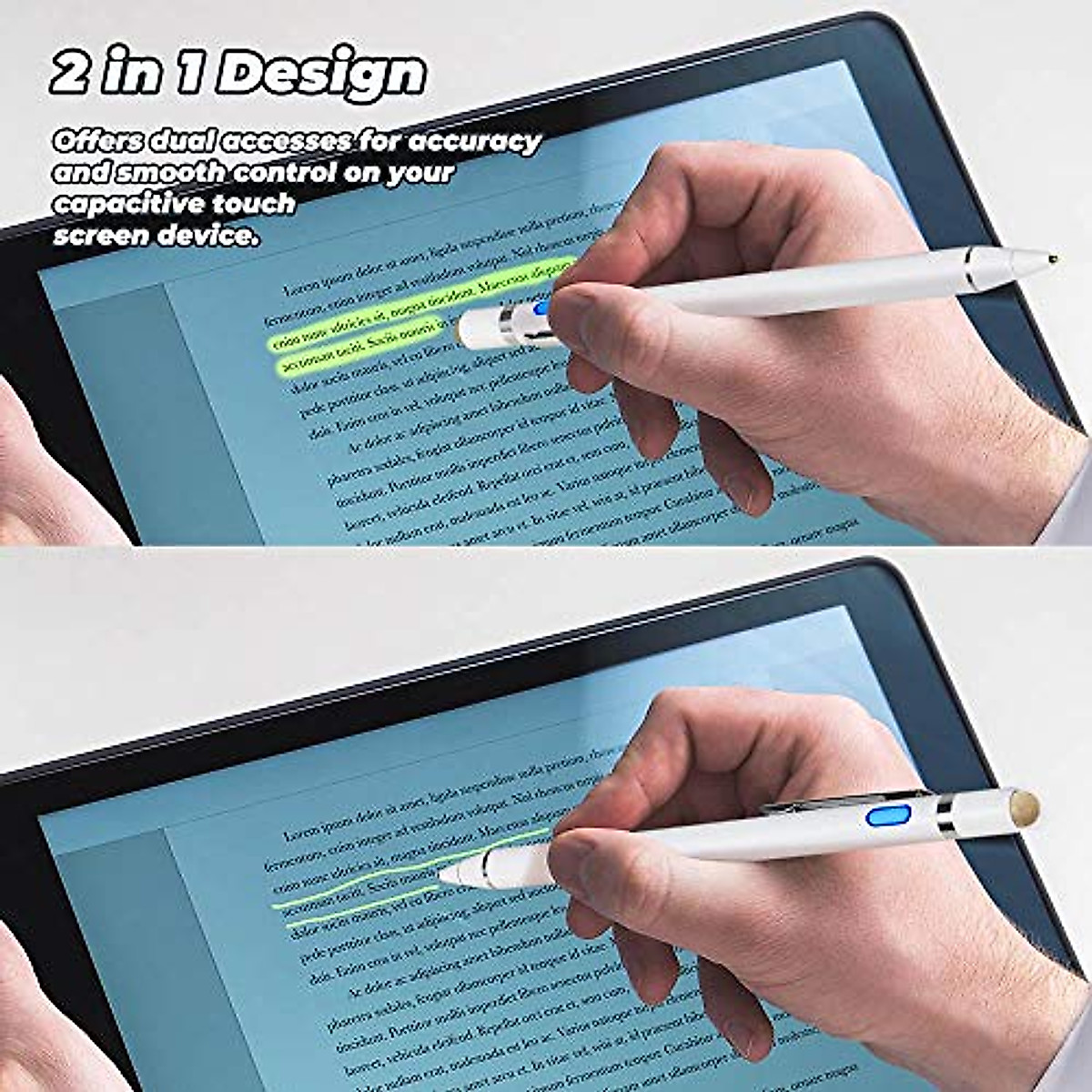Chromebook USI 2.0 Stylus for Lenovo Duet 3 Chromebook Ideapad Pen, 4096 Level Pressure Sensitive Pencil for Lenovo Chromebook Duet, ASUS Chromebook, HP Chromebook X360, Google Pixel Tablet,White