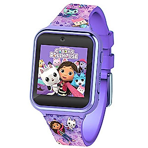 Accutime Kids Gabby's Doll House Purple Educational Learning Touchscreen Smart Watch Toy for Girls, Boys, Toddlers - Selfie Cam, Learning Games, Alarm, Calculator, Pedometer & More (Model: GAB4007AZ)