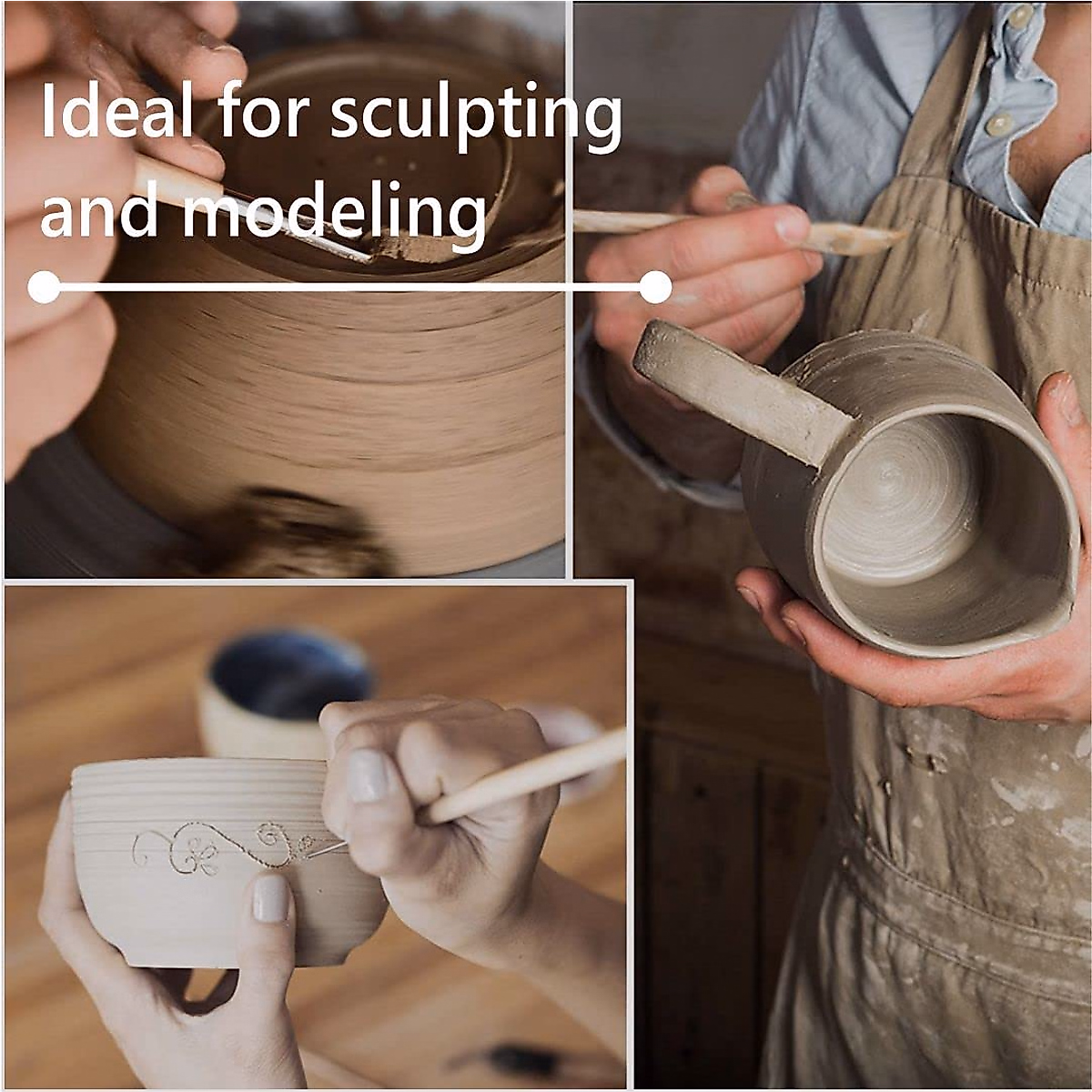 Old Potters Mid High Fire White Stoneware Clay for Pottery | Cone 5 - 10 | Ideal for Wheel Throwing, Hand Building, Sculpting | Great for All Skill Levels | Greenware Clay, 10 lbs.