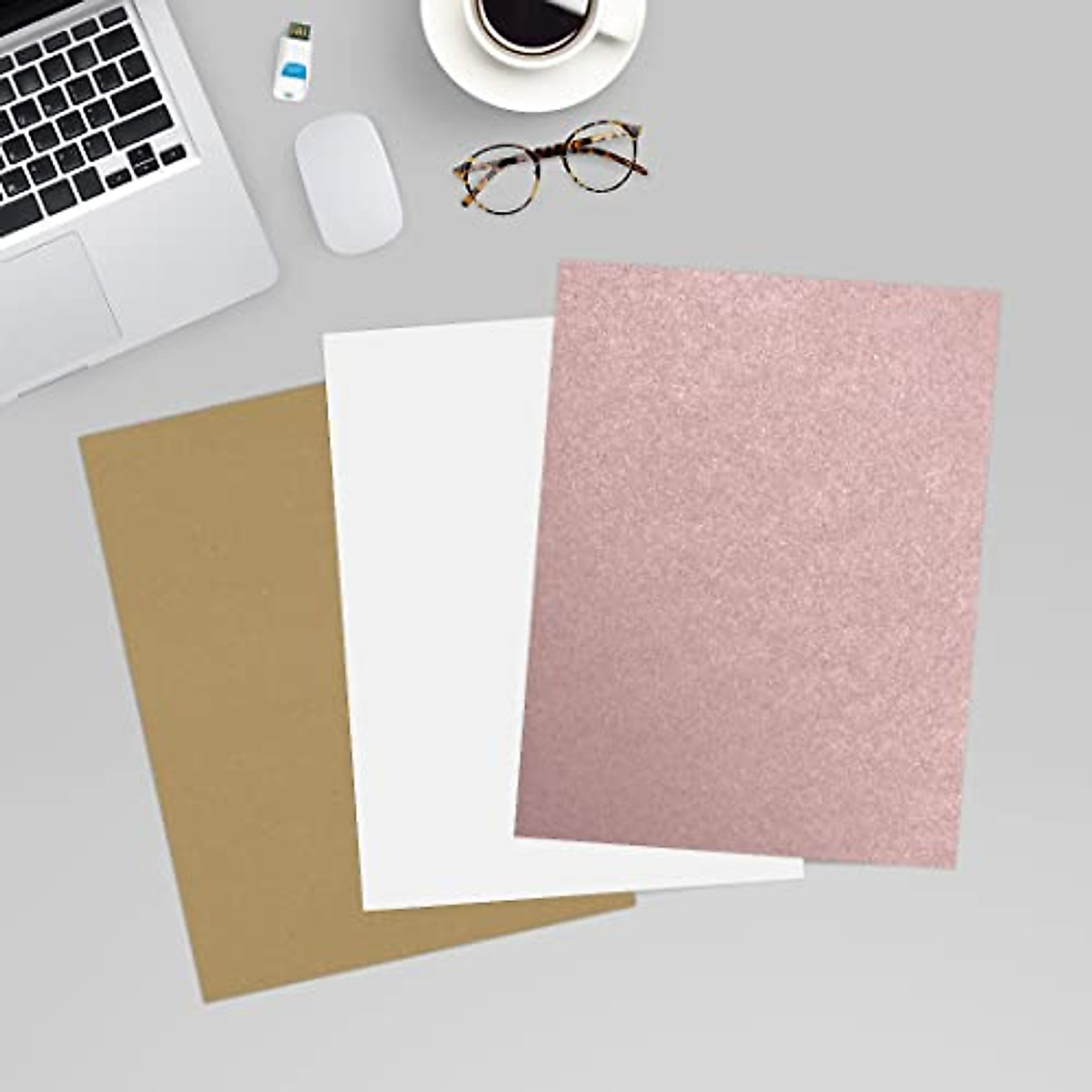 LUXPaper 8.5" x 11" Cardstock | Letter Size | Misty Rose Metallic - Sirio Pearl | 111lb. Cover | 50 Qty