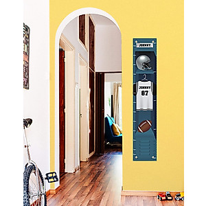 Sports Growth Chart Football Locker Custom Name Gifts for Kids Room Decor Personalized Growth Chart