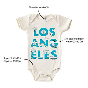 MAPTOTE Font One Piece - Unisex Baby Organic Cotton Short Sleeve Bodysuits - Philadelphia, 3-6 Months