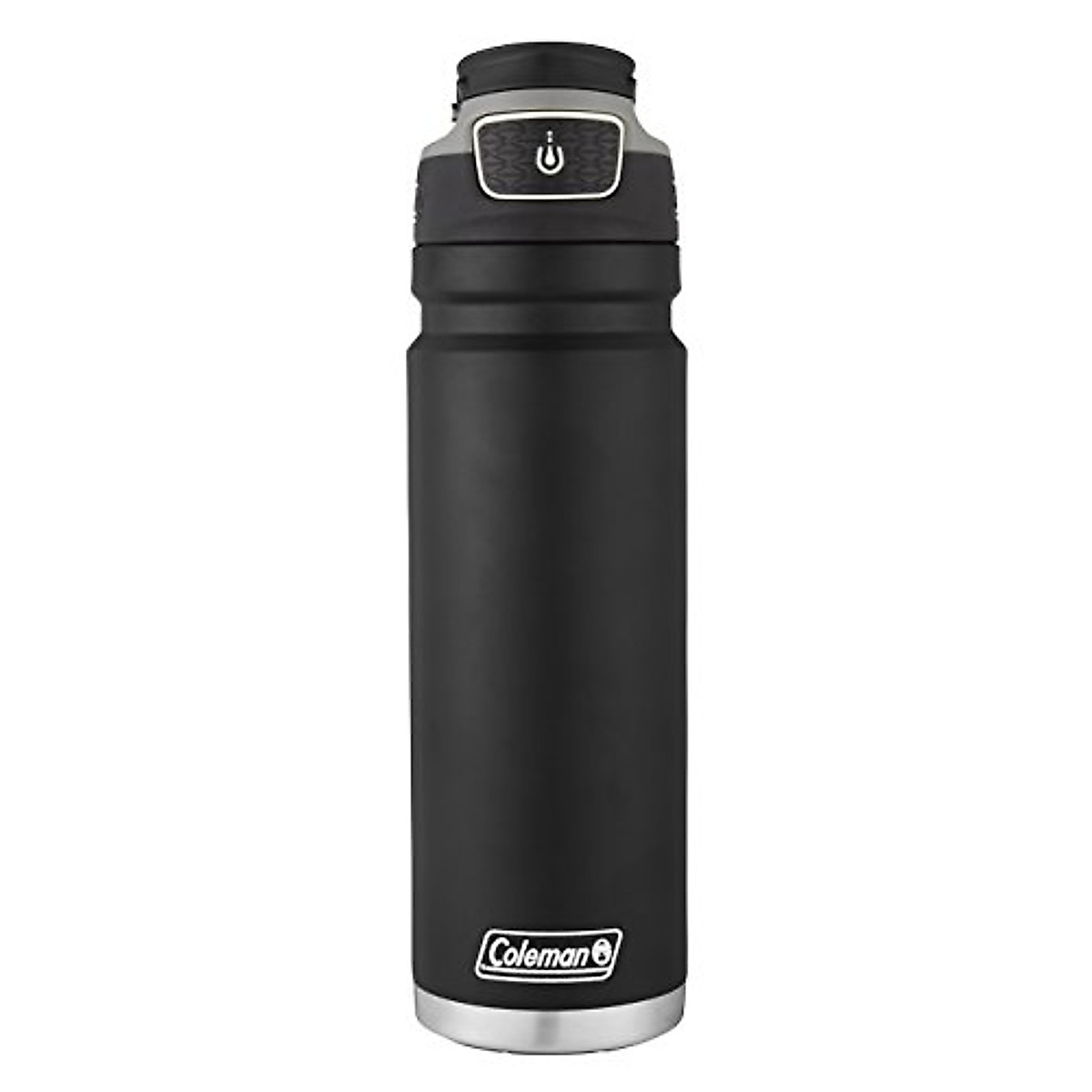 Coleman AUTOSEAL FreeFlow Stainless Steel Water Bottle, Black, 40 oz