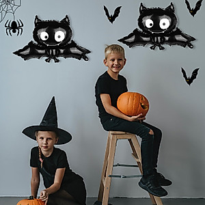 5PCS Bat Foil Balloons, Black Large Bat Balloons Reusable Foil Balloons Halloween Balloons Decorations Props for Halloween Birthday Party Supplies Home Decor