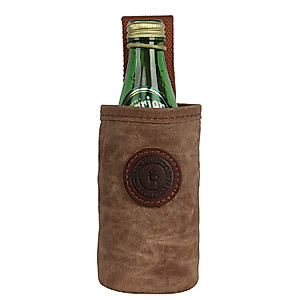 Tourbon Canvas Waist Belt Beer Holster Drink Water Bottle Hip Holder Pouch