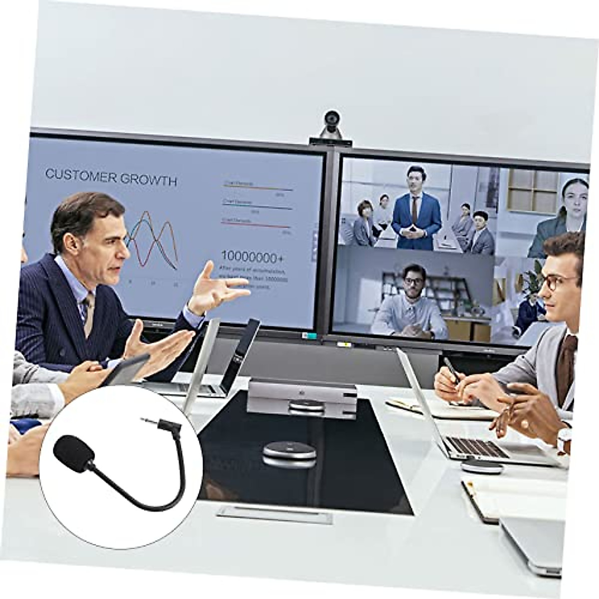 KOMBIUDA 3pcs Portable mic Little Microphone Straight Cutting Microphone Home Office Microphone Computer Microphone lavalier mic Phones Microphone Condenser Microphone Mini Sound Card