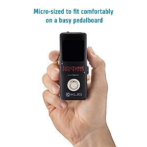 KLIQ TinyTune Pro Stage Tuner Pedal for Guitar and Bass and KLIQ Airlink 5.8 GHz Rechargeable Wireless Audio Guitar System Digital Transmitter/Receiver Set