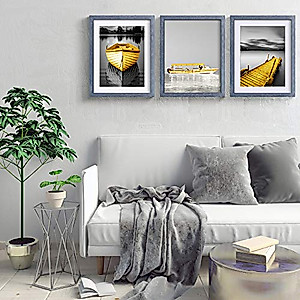 11x14 Rustic Blue Picture Frame Wooden Frame with 2 Mats for 8x10 or 9X12 Picture, 8x10 Picture Frame 9x12 Matted Picture Frame or 11x14 without Mat - Rustic Picture Frame 11x14 Wall Tabletop Display