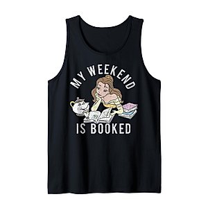 Disney Beauty And The Beast My Weekend Is Booked Portrait Tank Top