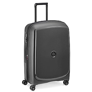 Delsey Paris Unisex Adult Expandable Suitcase, Black, M (71 cm-81 L + 8 L)