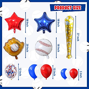 Baseball Birthday Party Supplies 207 Pcs Baseball Party Decorations for Girls Baby - Banner, Plates, Cups, Napkins, Utensils, Cake, Cupcake Toppers, Cupcakes Wrappers, Balloons, Tablecloth Serves 16