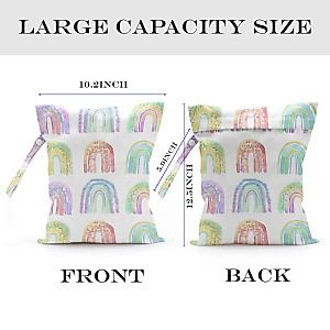 zcyxuuw 2 Pcs Wet Bag, Wet Dry Bag, Wet Bag for Swimsuit, Travel, Beach, Pool, Diapers, Dirty Yoga Gym Clothes, Toiletries, Makeup Bag, Beach Bag Ocean Starfish Anchor Decor Birthday Gift for Women.