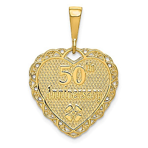 BillyTheTree Jewelry 14K Yellow Gold 50th Anniversary Charm