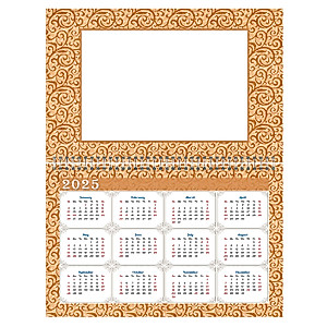 2024 Photo Frame Wall Spiral-bound Calendar (Add Your Own Photos) - 12 Months Desktop/Wall Calendar/Planner - (Edition #09)