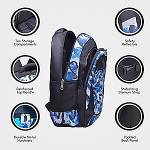 Shark Backpack for Boys, Girls, Kids by Fenrici, 18" Durable Book Bags for Kindergarten, Elementary, Middle School Students, Laptop Compartment, Shark, Extra Large