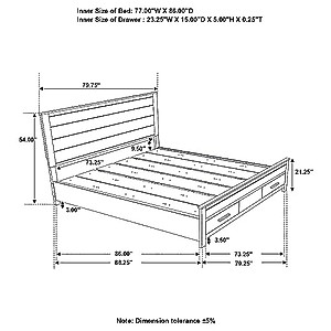Coaster Home Furnishings Woodmont California King Storage Bed Rustic Golden Brown