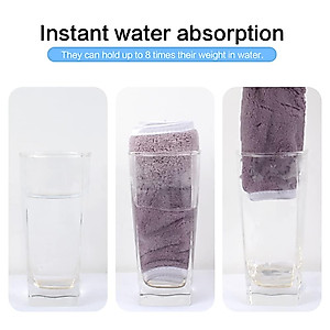 SINLAND Microfiber Makeup Remover Cloths 12 Pack Reusable Makeup Remover Pads Facial cloths Face Washcloths with Mesh Bag 6 x 6inch Purple